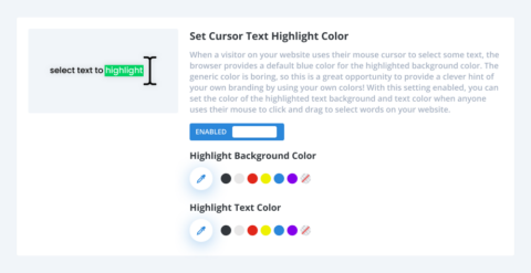 How To Change The Cursor Text Select Highlight Color In Divi - Tutorial ...